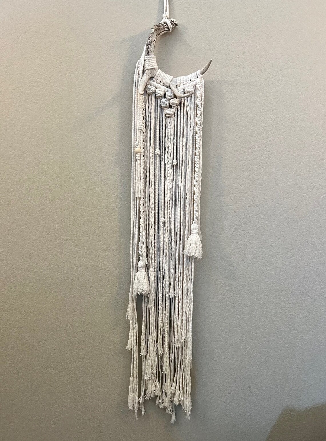 Shed Deer Antler Macrame Wall Hanging - Etsy