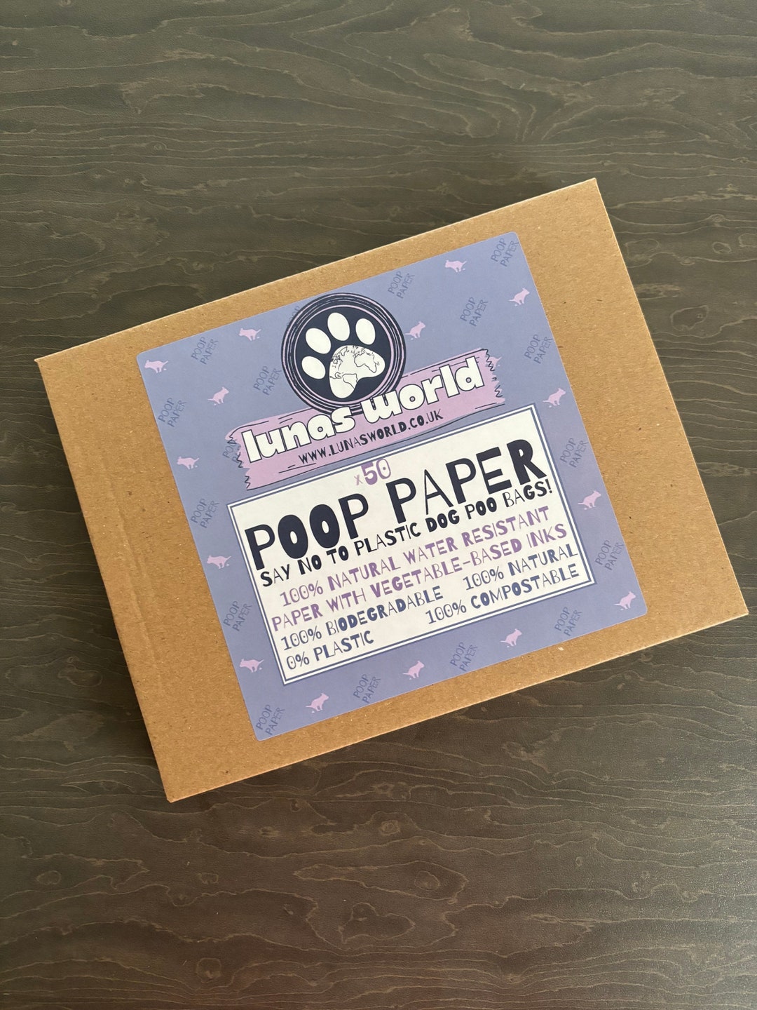 Plastic Free Poop Paper 50 Pack - Small and Medium Dogs - Etsy UK