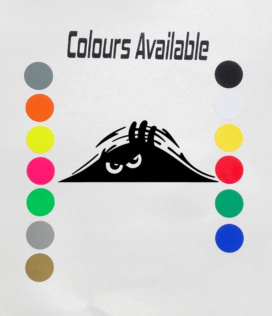 1x SCARY MONSTER PEEPER Funny Car Van Bumper Window Laptop Stickers - Etsy