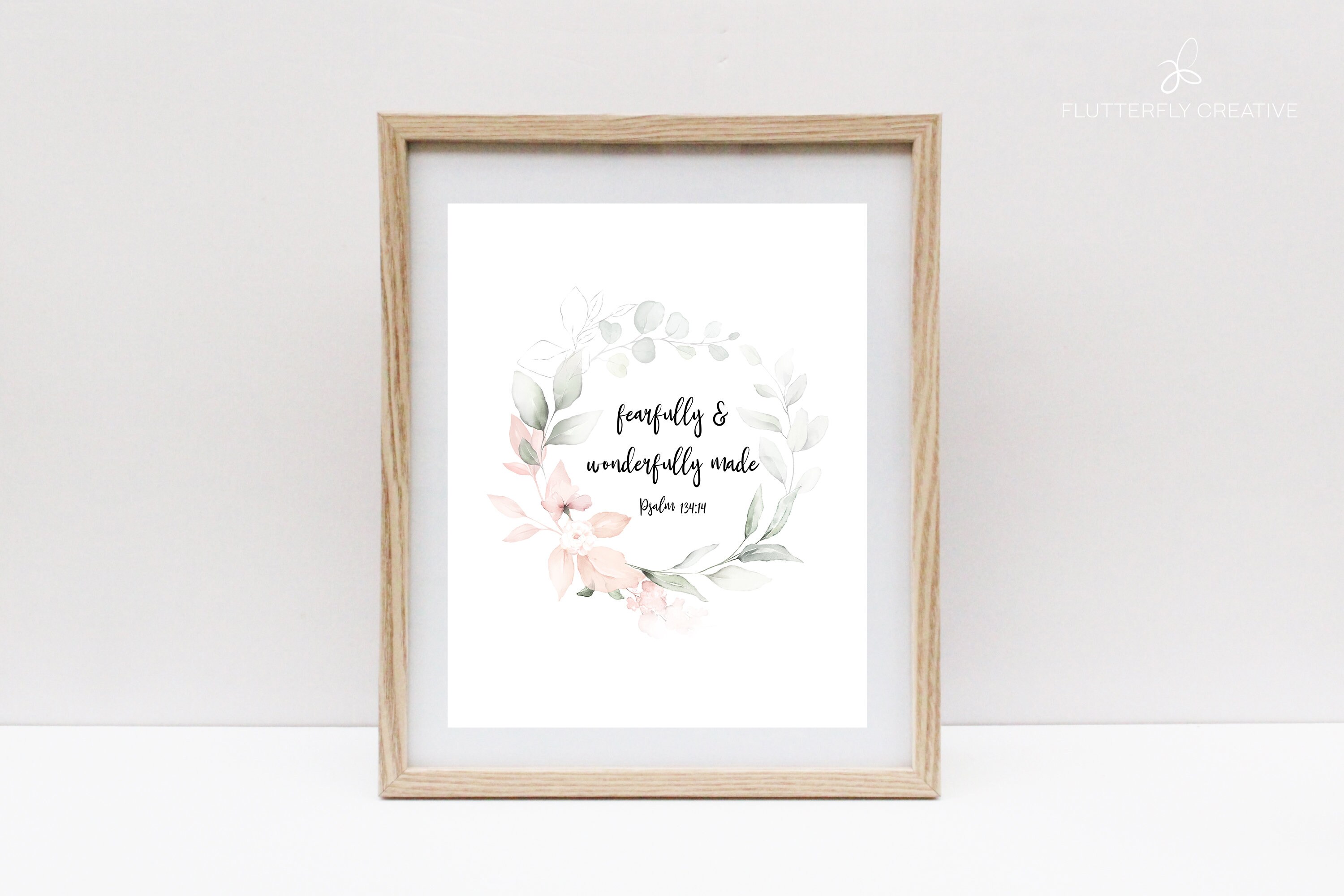 Fearfully and Wonderfully Made Wall Art Print, Psalm 134:14, Home Decor ...