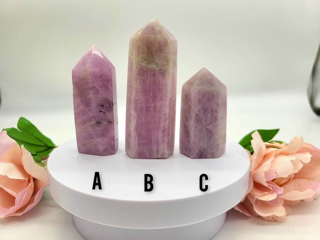 High Quality Kunzite Points - Rare Chunky Natural Kunzite Crystal Tower ...