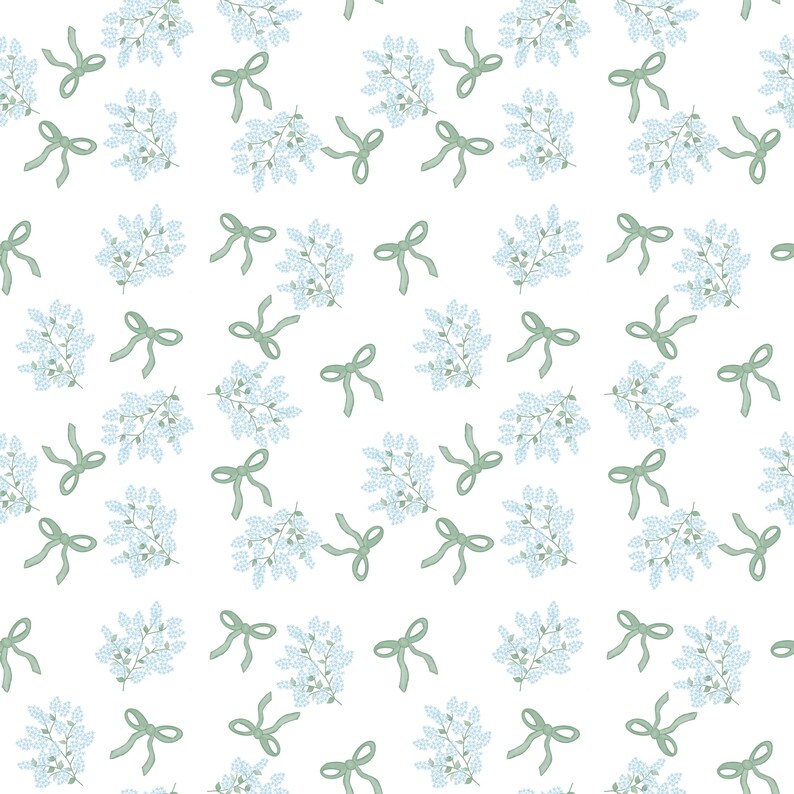 Seamless Pattern | Blue Floral | Blue Flower | Digital Paper | Floral ...