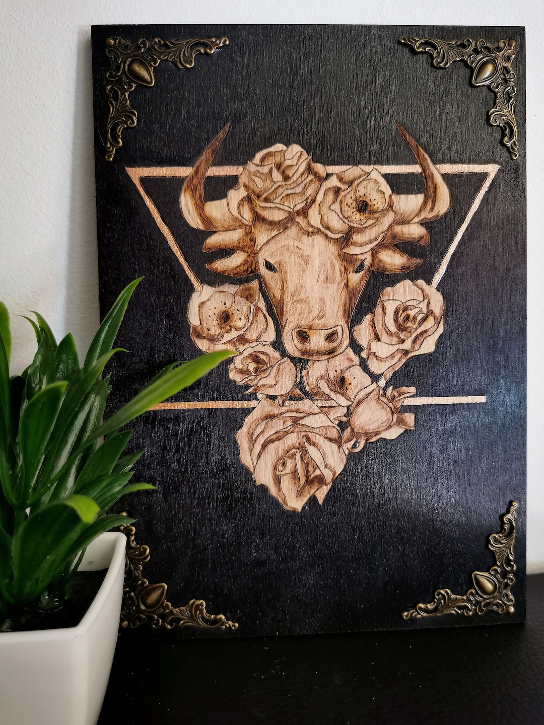 TAURUS Pyrography on Wood Sheet - Etsy