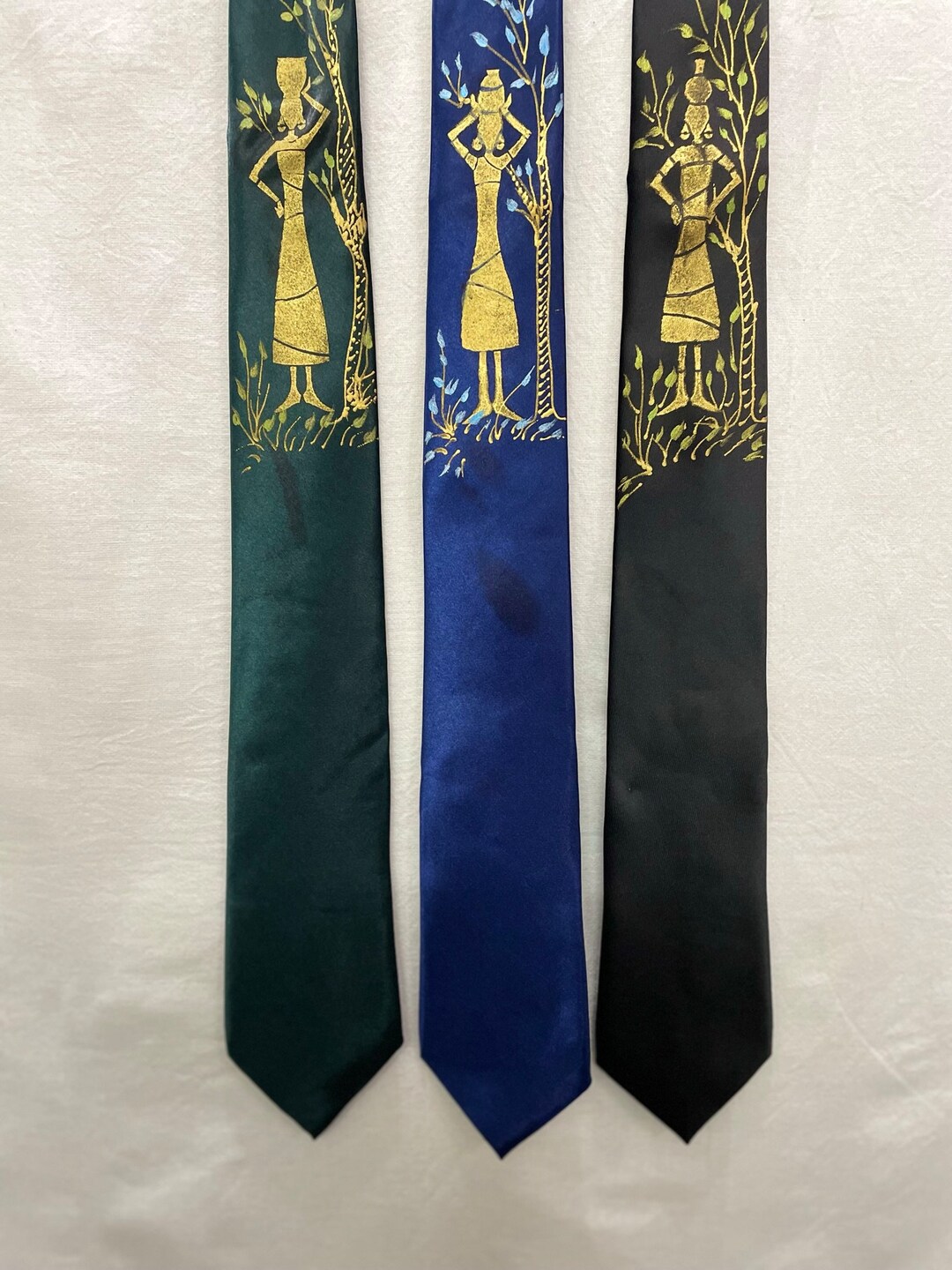 RUSTIC | Hand Painted Necktie | Designer Gift | Conversation Starter ...
