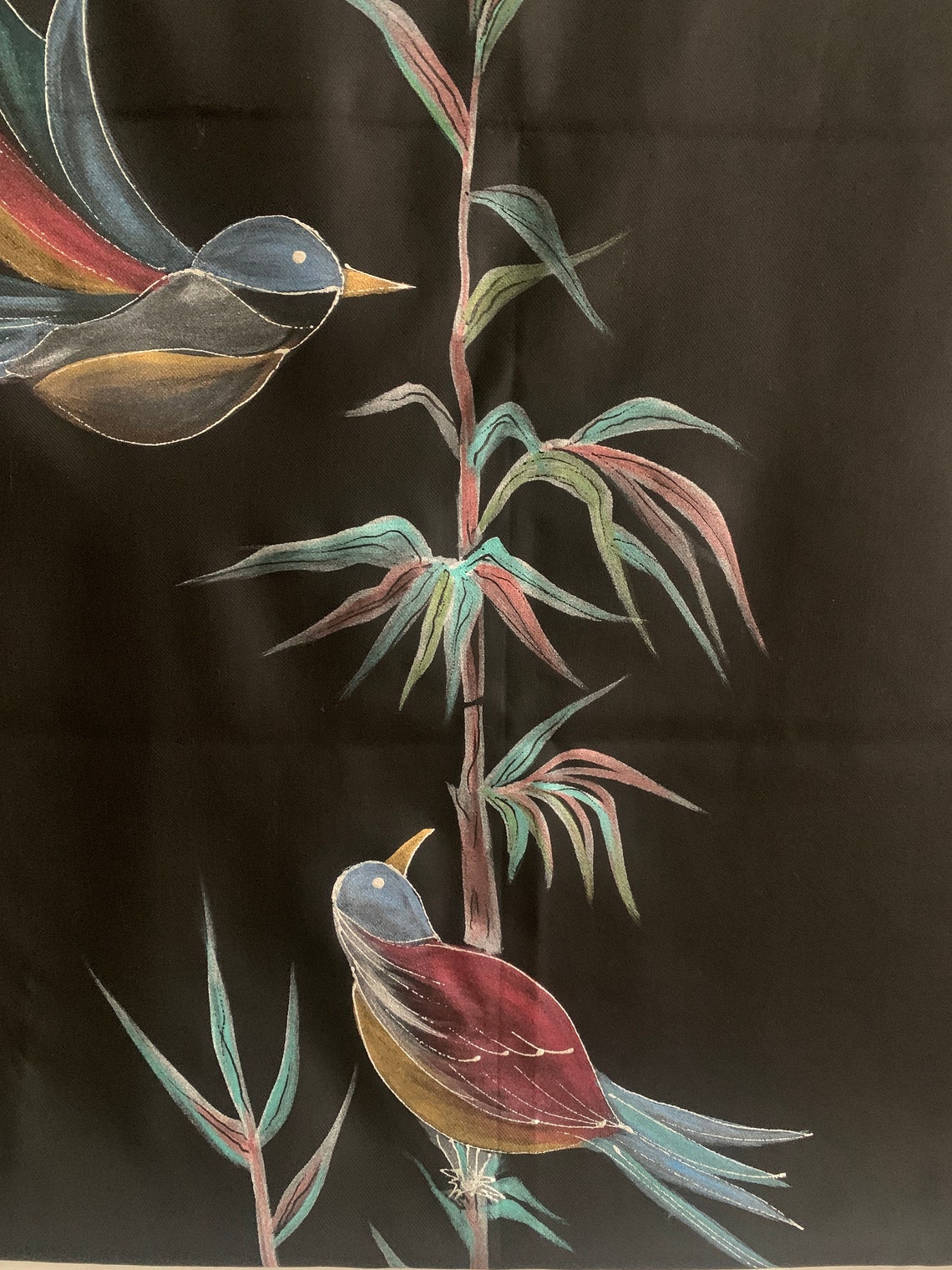 BAMBOO | Handpainted Stole for Women | Designer Gift | Sophisticated ...