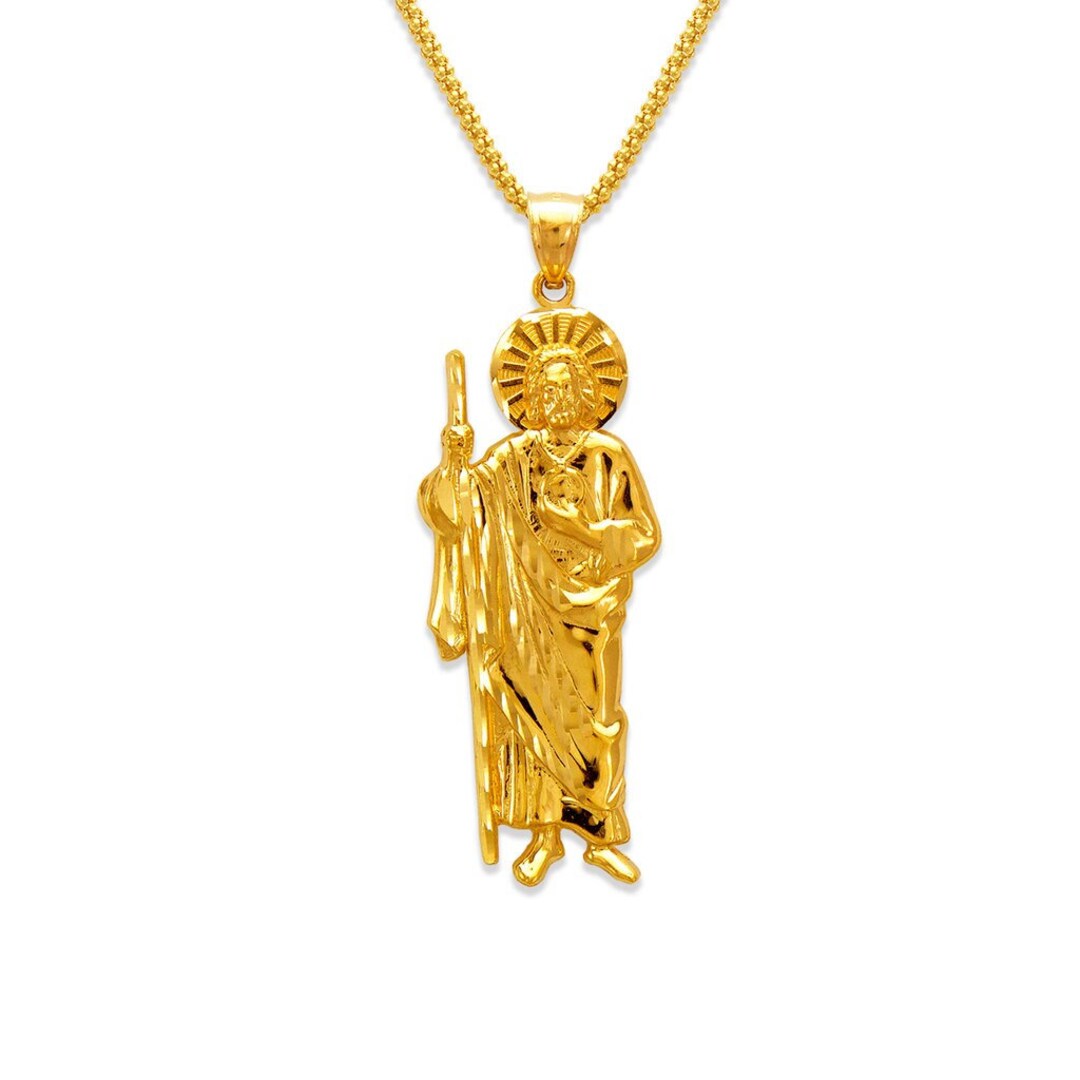 San Judas Pendant 14K Yellow Gold Charm Only Available in 4 Different ...