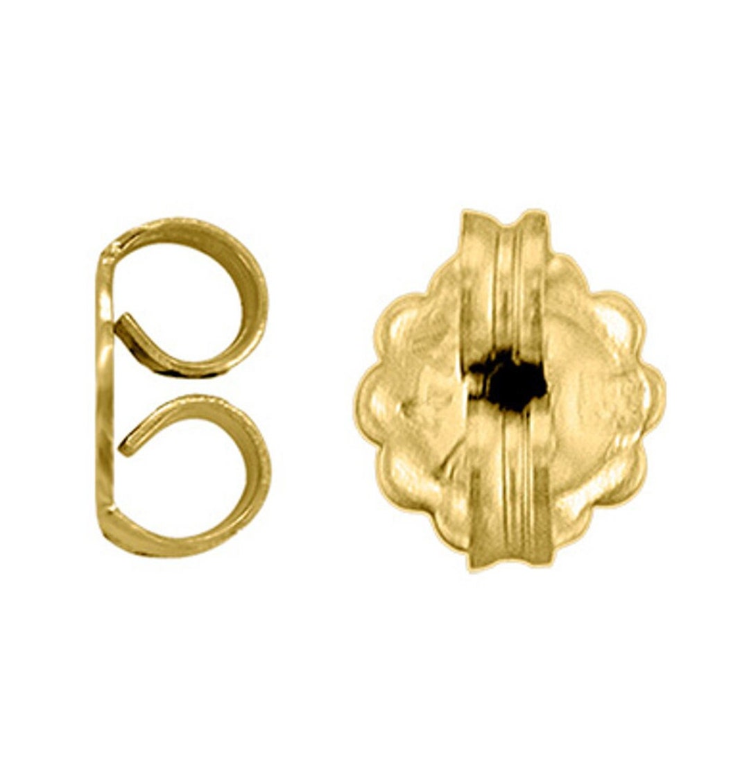 14K Gold Butterfly Corrugated Friction Nut Earring Backing Sold 1 Pair ...