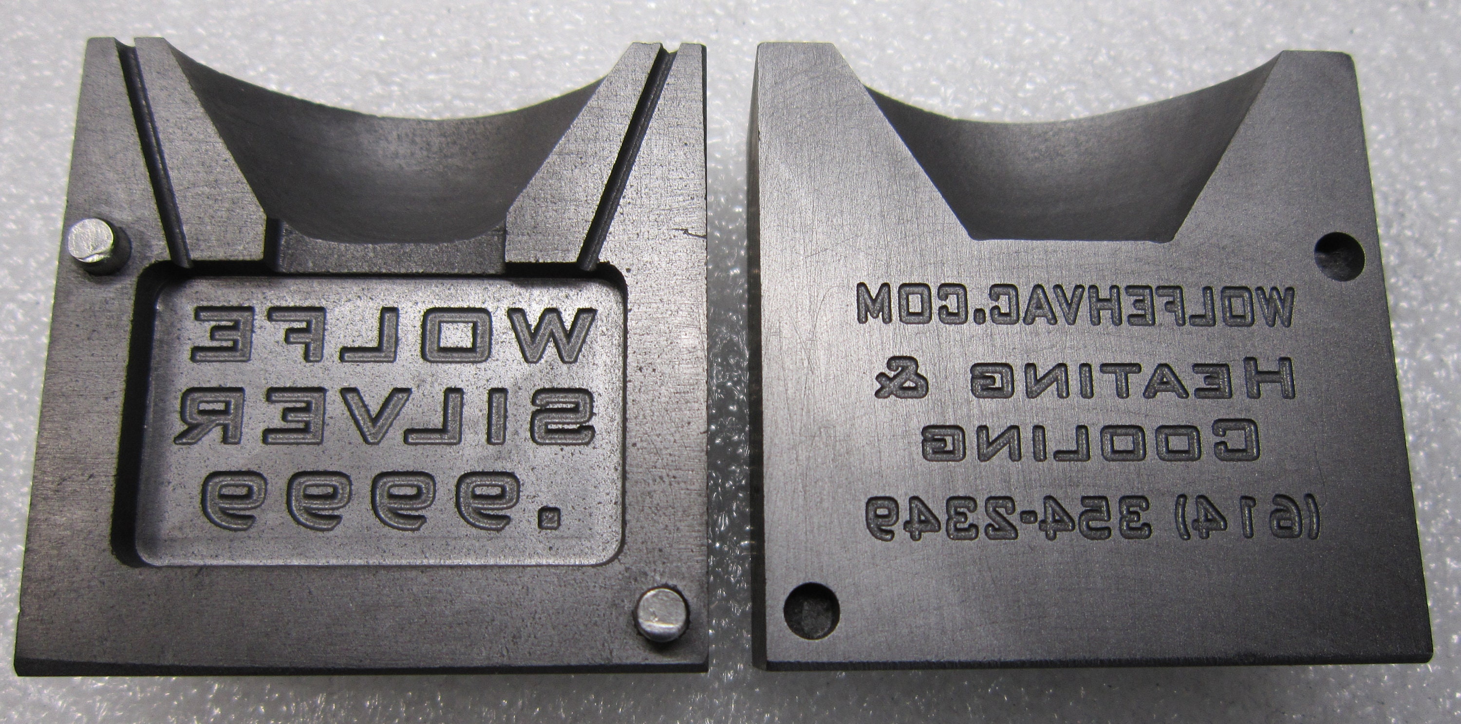 CUSTOM GRAPHITE MOLD Moulds for Silver Copper Gold Coin Jewelry Glass ...