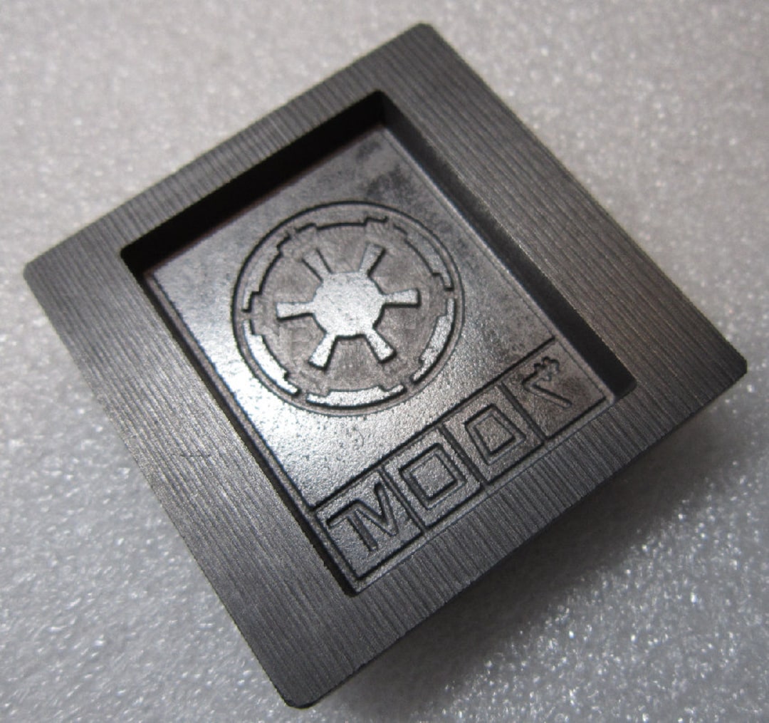 IMPERIAL CREDIT GRAPHITE Mold 2 Oz Ingot Bar Coin Mold for Silver Gold ...