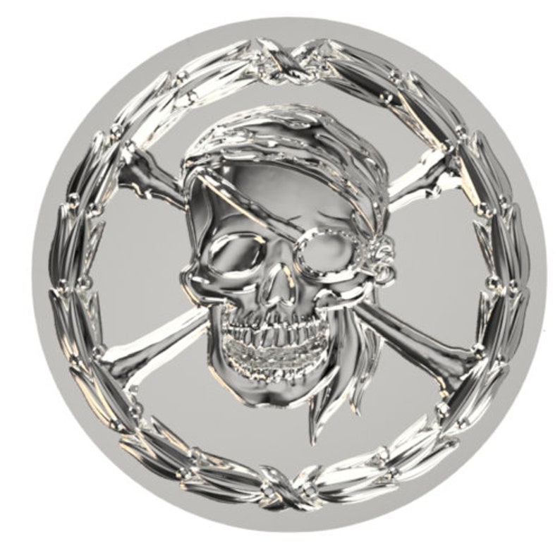 3D PIRATE SKULL Graphite Mold Oval Ingot Coin Mold for Silver Gold ...