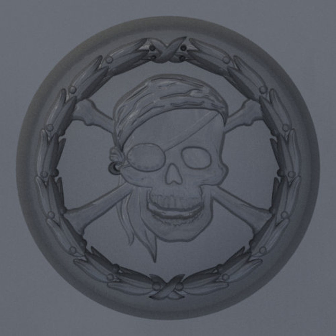 3D PIRATE SKULL Graphite Mold Oval Ingot Coin Mold for Silver Gold ...