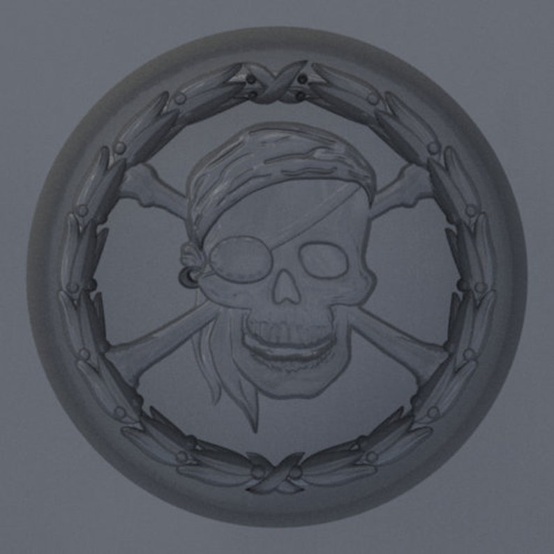 3D PIRATE SKULL Graphite Mold Oval Ingot Coin Mold for Silver Gold ...