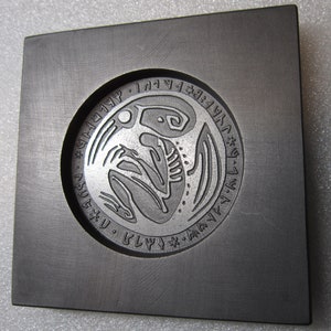 CUSTOM GRAPHITE MOLD Moulds for Silver Copper Gold Coin Jewelry Glass ...