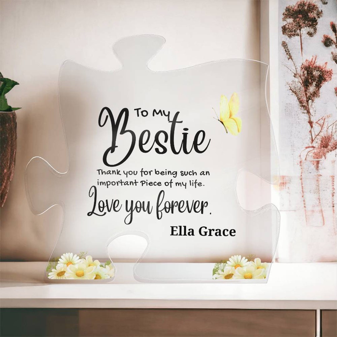 Personalized Best Friend Acrylic Plaque, Custom Best Friend Gift ...