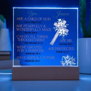 Child of God Bible Verses Affirmation Sign Custom Name, Confirmation ...