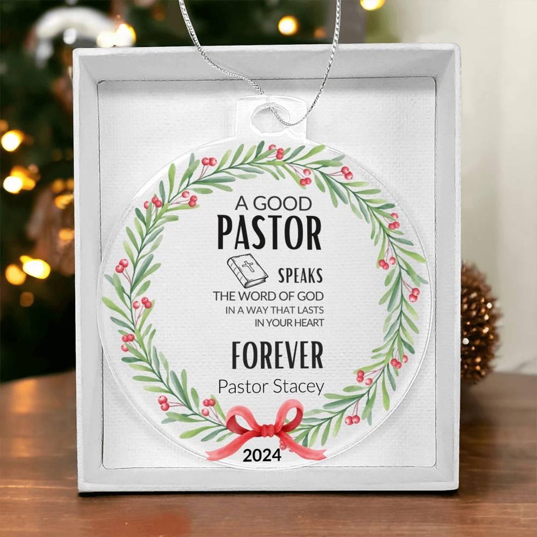 Personalized Officiant Gift, Custom Pastor Christmas Ornament, Wedding ...