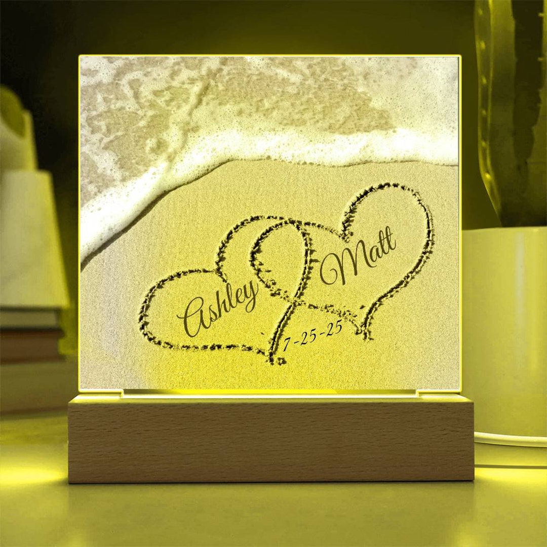 Personalized Names in Sand, Coastal Decor, Custom Beach Art, Beach ...