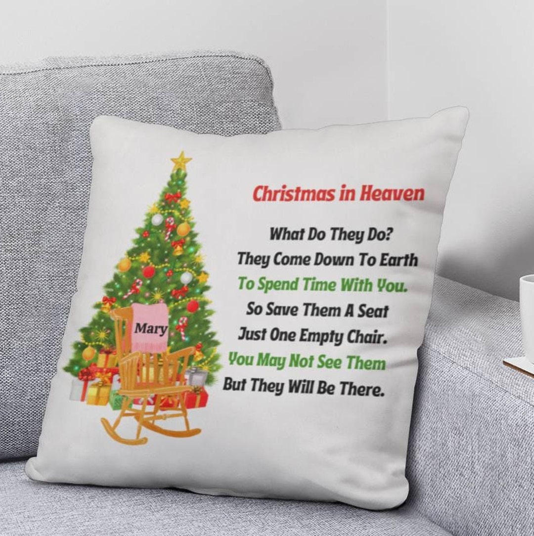 Memorial Pillow, Loss of Loved One, Christmas Decor in Loving Memory ...