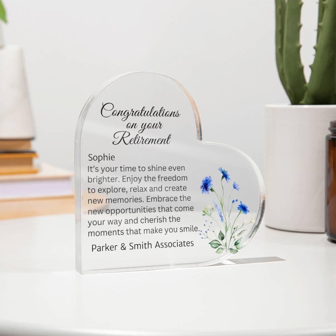Personalized Retirement Gift, Retirement Acrylic Plaque, Gift for ...
