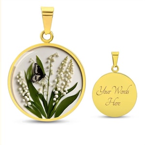 May Birth Flower Necklace Lily of the Valley, Flower Necklace ...