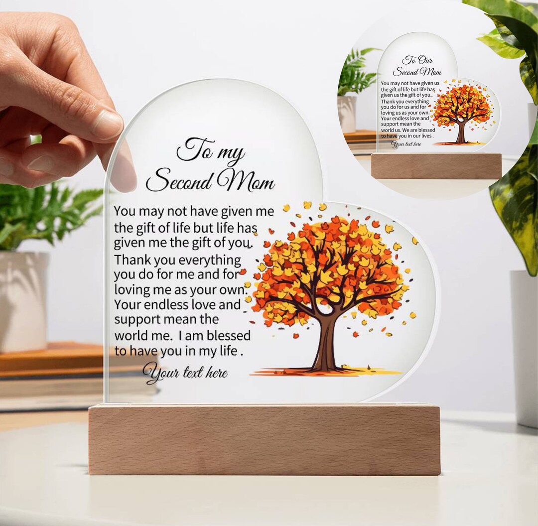 Gifts for Second Mom, Bonus Mom Gifts, Unbiological Mom Gifts, Gift ...