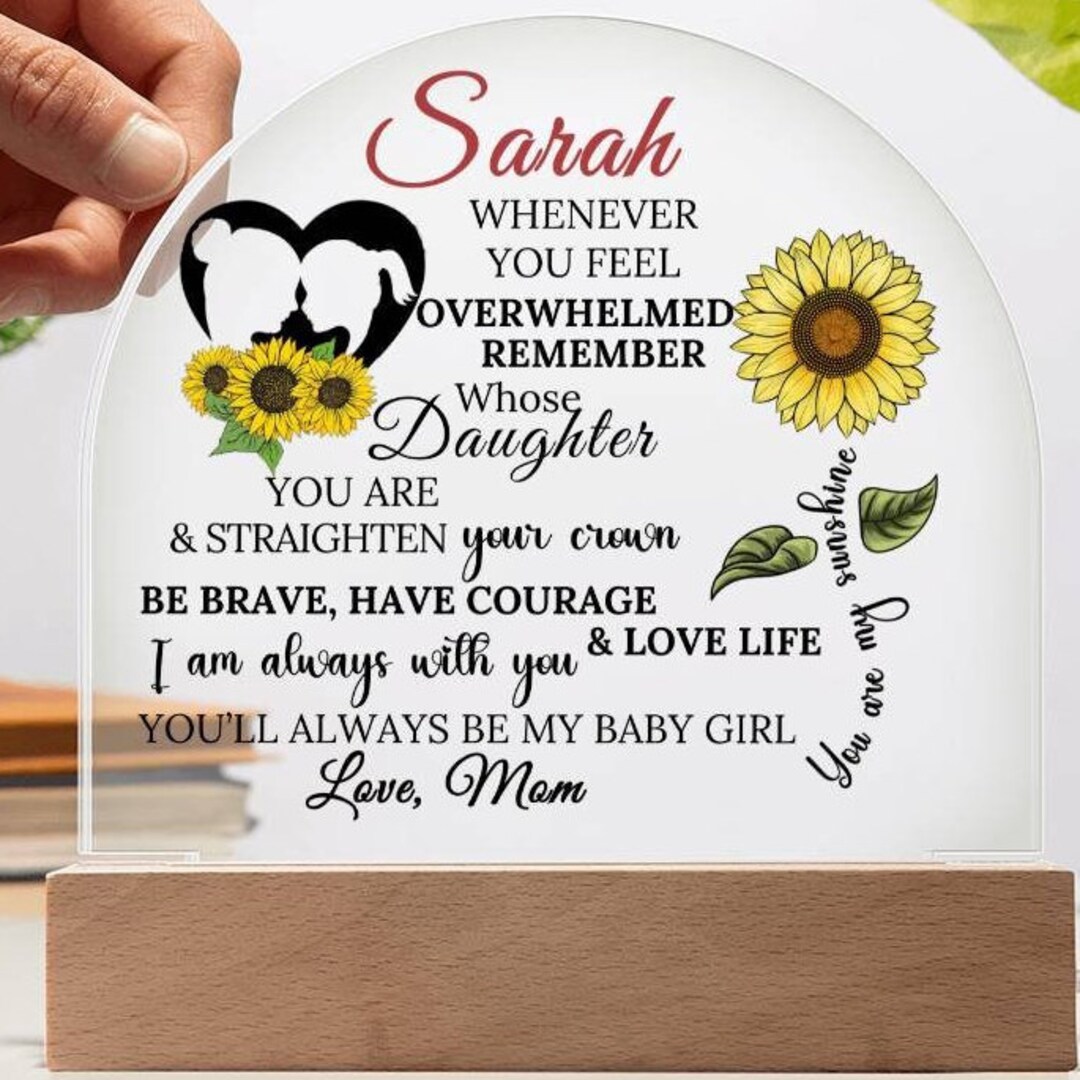 To My Daughter Acrylic Plaque Gift From Mom, Graduation Presents for ...