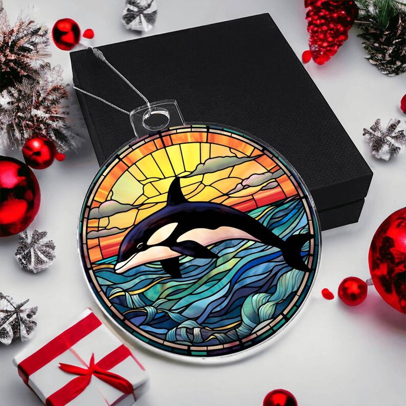 Orca Ornament, Whale Ornaments, Christmas Decoration, Holiday Gift Idea ...
