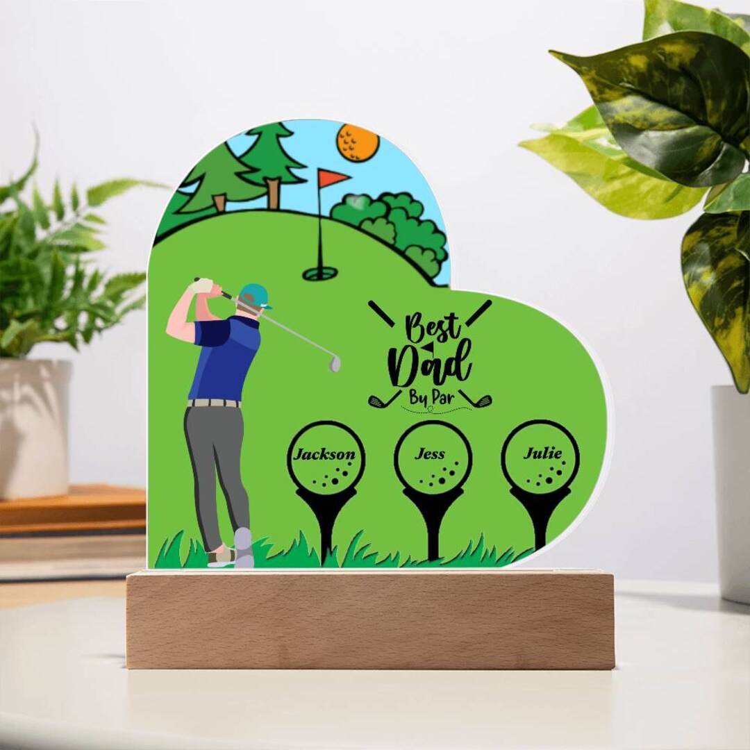 Custom Gift for Dad ,best Dad by Par Sign,golf Sign,personalized Gift ...