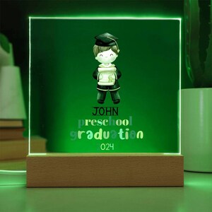 Preschool Graduation LED Plaque Gift, Custom Graduation Gift, Preschool ...