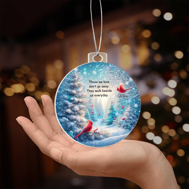 In Loving Memory Memorial Ornament, Cardinal Memorial Christmas ...