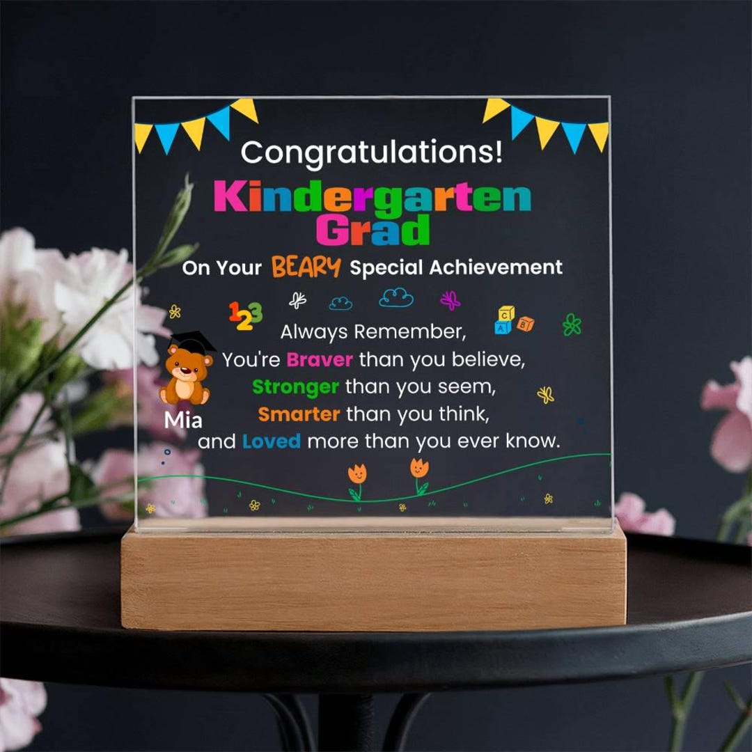 Kindergarten Graduation Plaque, Kindergarten Graduation Sign ...