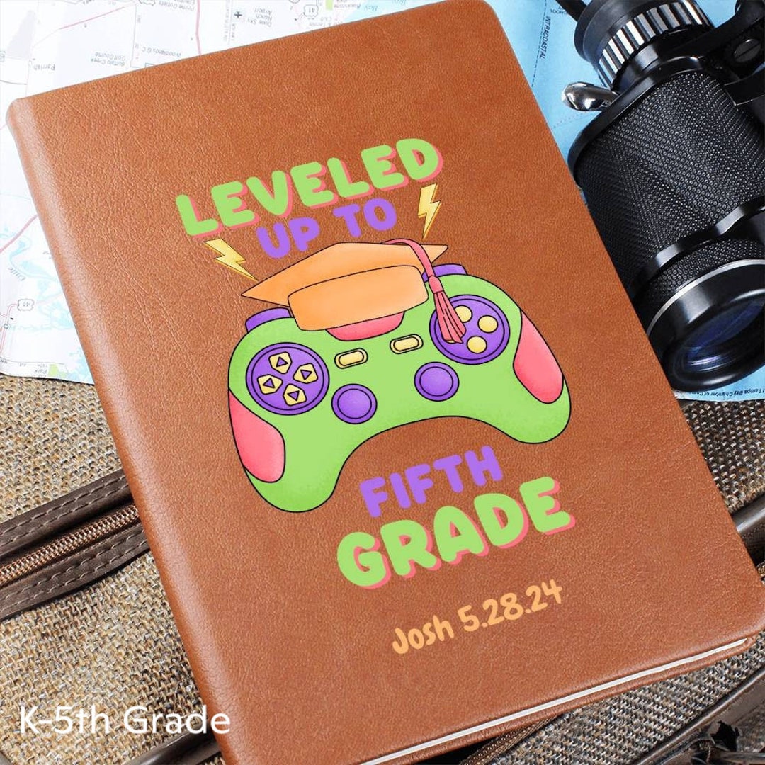 Leveled Up, Gamer Notebook, End of School Year Gift, Elementary School ...
