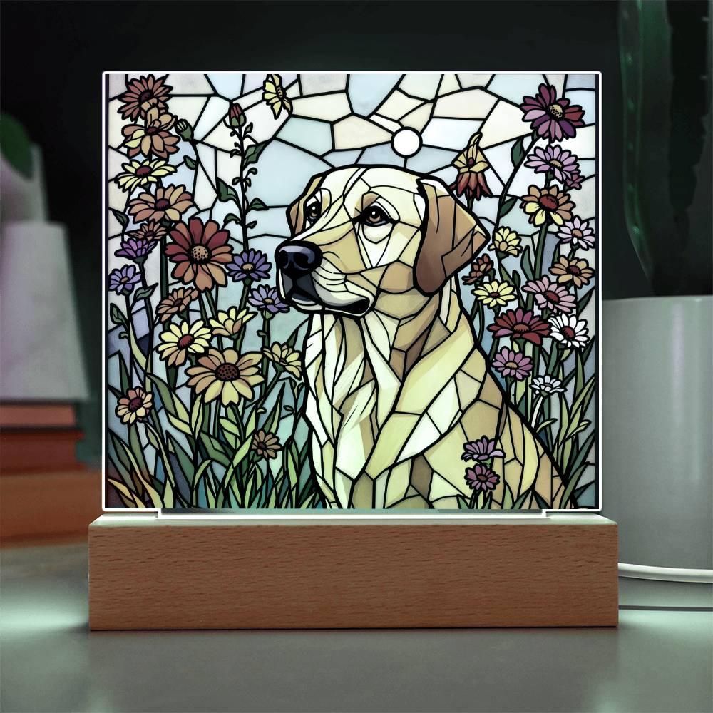 Labrador Retriever Faux Stained Glass Acrylic Plaque, Gift for Dog Mom ...