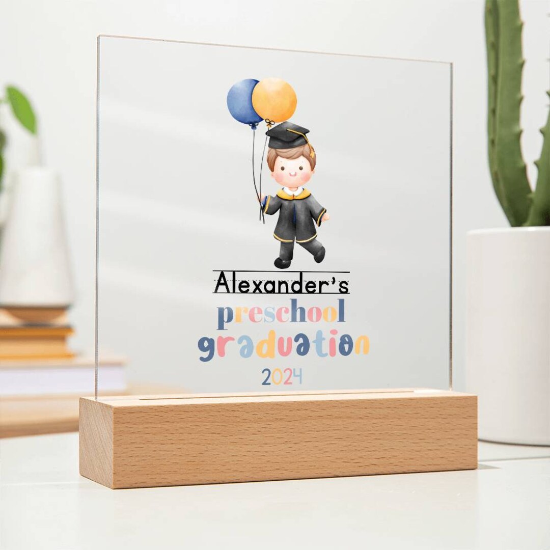 Preschool Graduation LED Plaque Gift, Custom Graduation Gift, Preschool ...