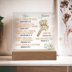Child of God Bible Verses Affirmation Sign Custom Name, Confirmation ...