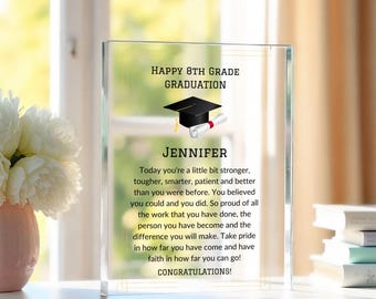 Personalized 8th Grade Graduation Award Plaque, 8th Grade Graduation ...