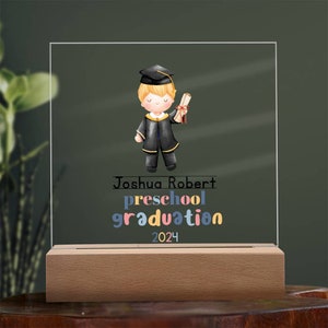 Preschool Graduation LED Plaque Gift, Custom Graduation Gift, Preschool ...
