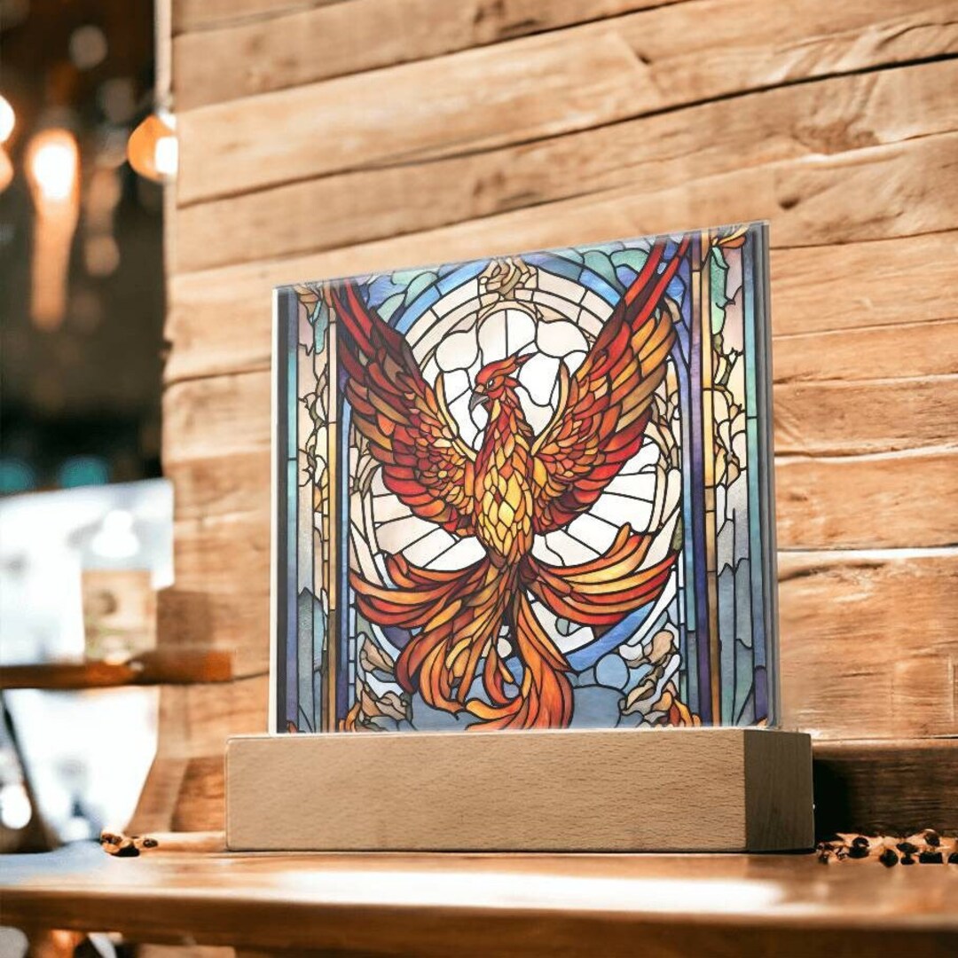 Phoenix Rising LED Plaque Gift, Phoenix Plaque, Inspirational Gift ...
