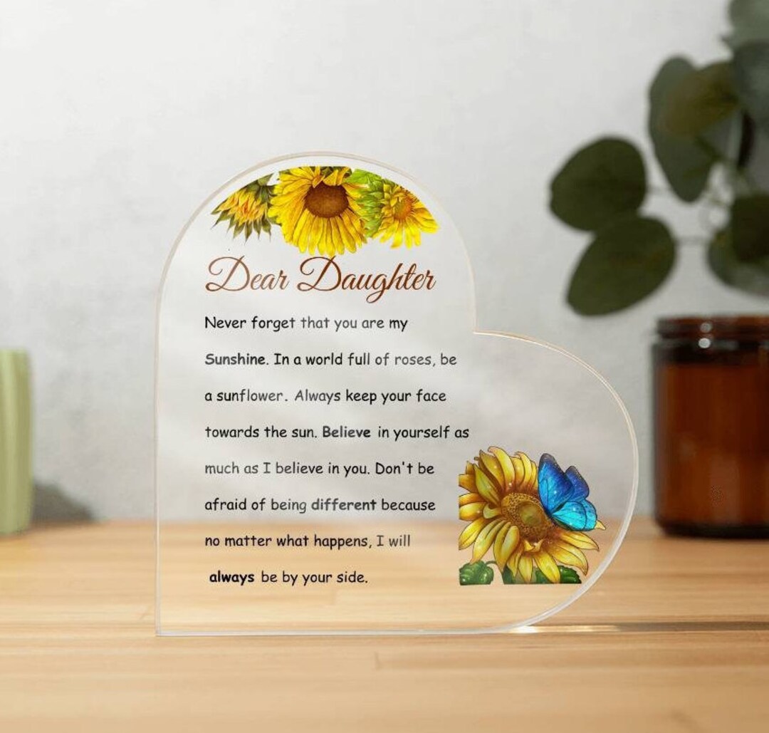 To My Daughter Acrylic Plaque Gift From Mom or Dad, Graduation Presents ...