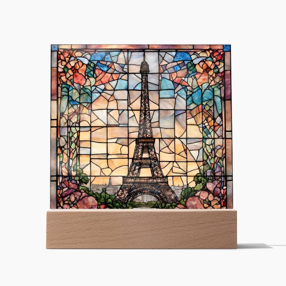 Eiffel Tower Paris France Decor, LED Acrylic Sign, Gift for Traveler ...