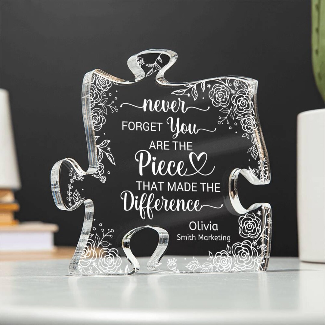 Personalized Difference Maker Puzzle Piece Plaque, Never Forget That ...