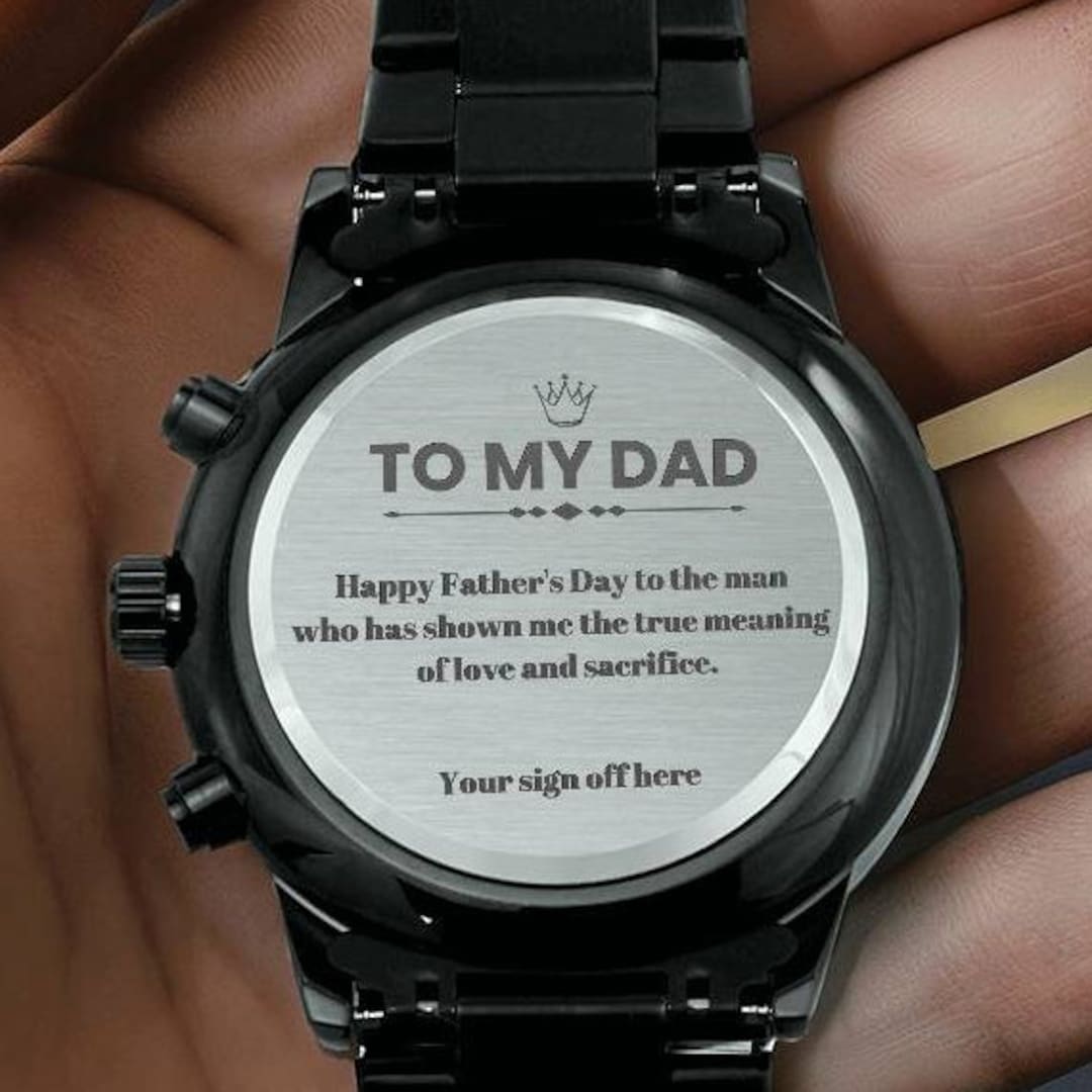 Personalized Father's Day Watch From Son, Engraved Watch for Dad ...