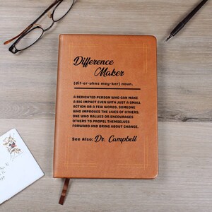 Personalized Difference Maker Journal, Custom Difference Maker Gift ...