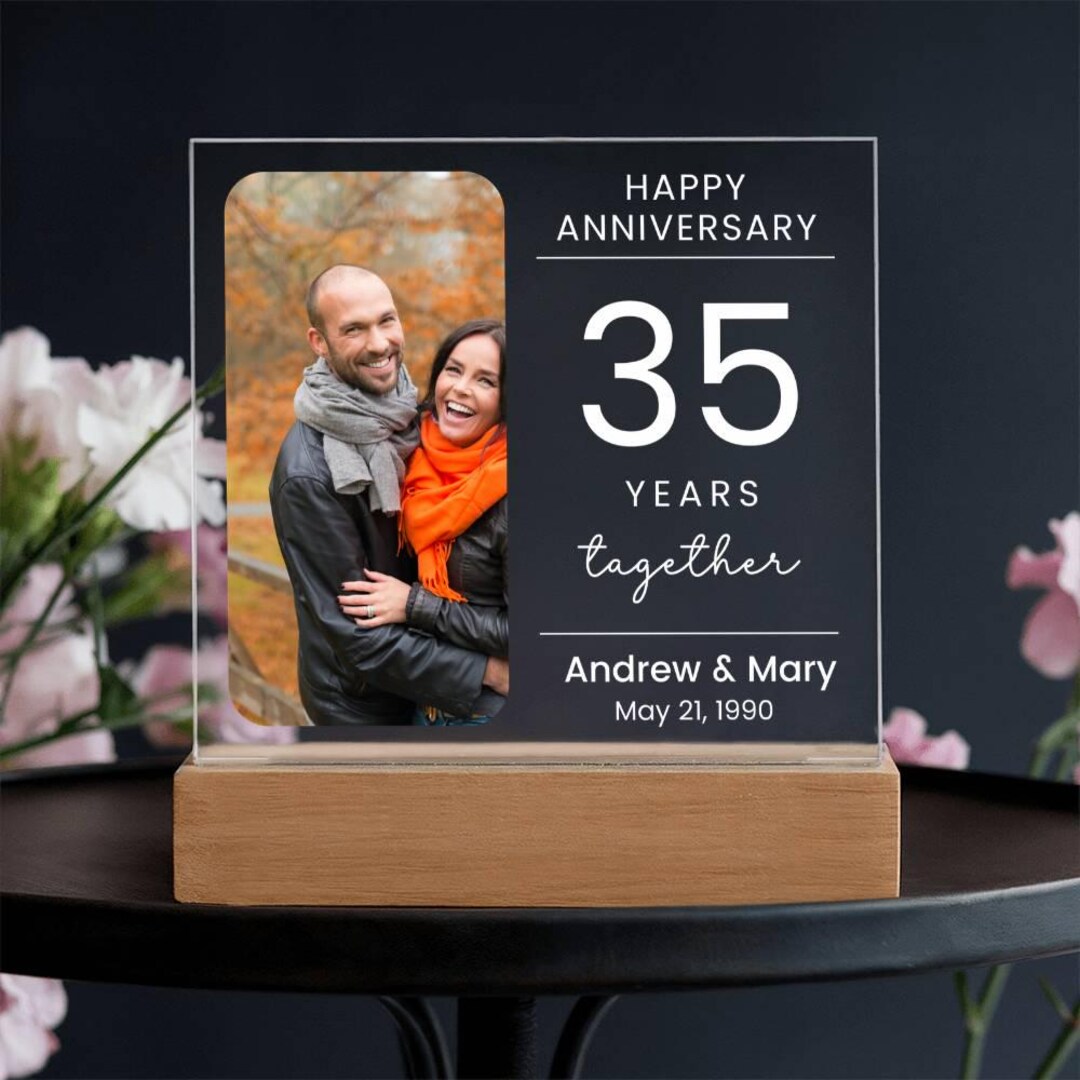 Personalized 35th Wedding Anniversary Gift, Coral Anniversary Present ...