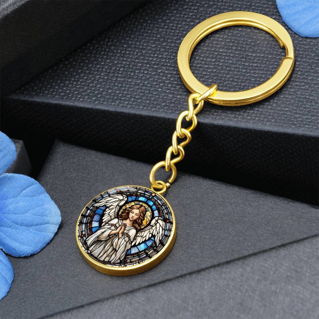 Angel Gift, Engraved Guardian Angel Keychain, New Driver Gift, Memorial ...