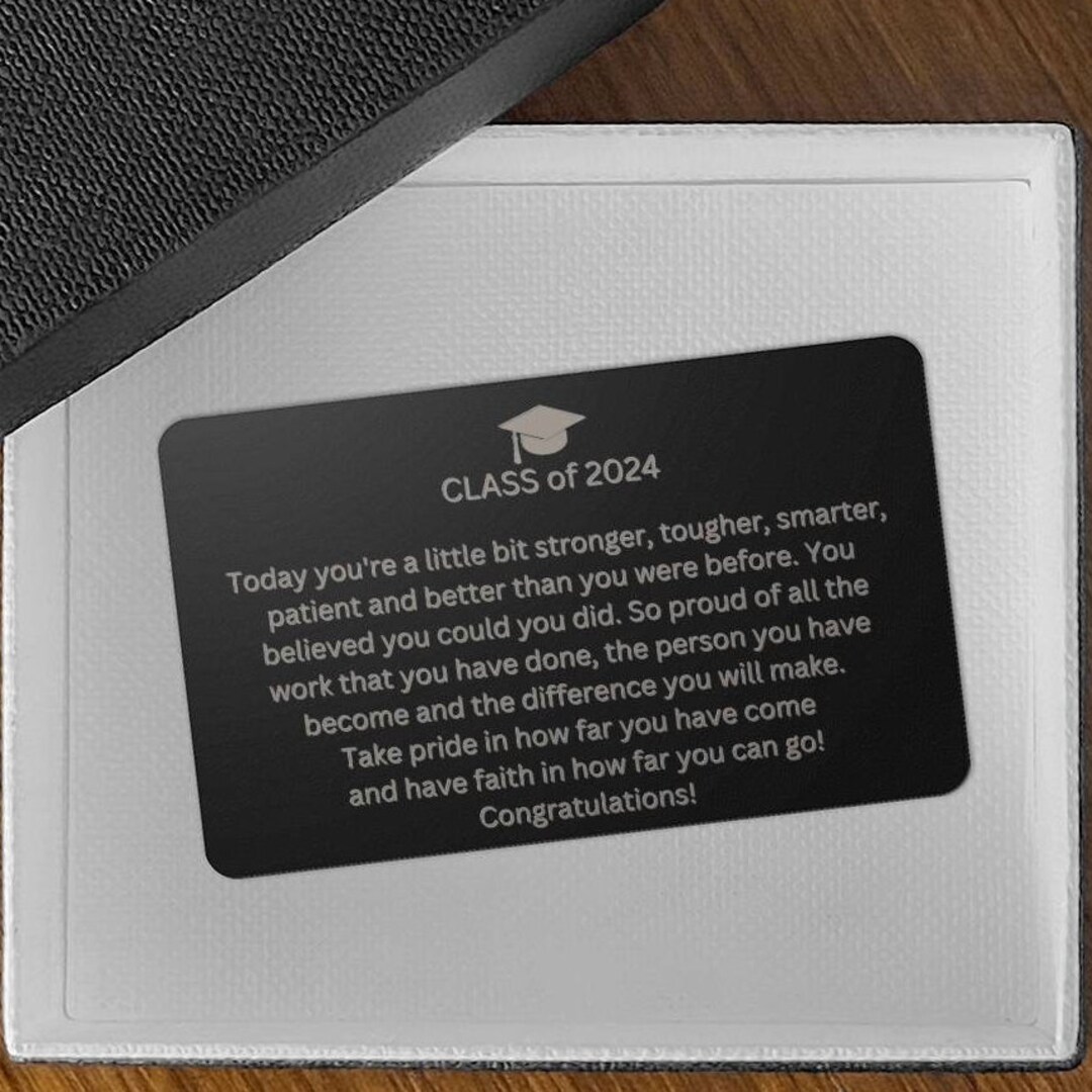 Graduation Wallet Card, Graduation Gifts for Son, Graduation Gift for ...