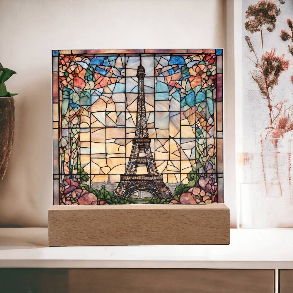 Eiffel Tower Paris France Decor, LED Acrylic Sign, Gift for Traveler ...