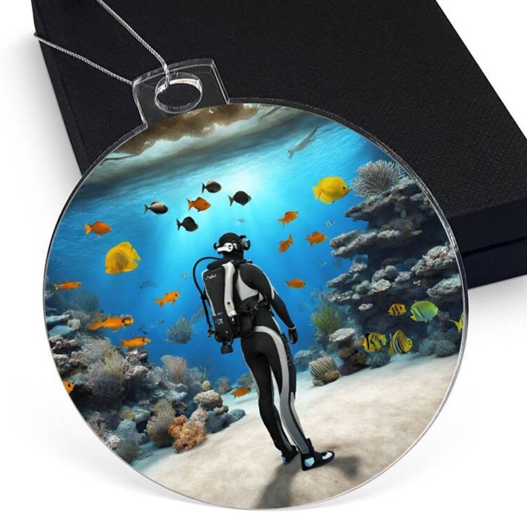Scuba Diver Ornament, Ocean Ornaments, Christmas Tree Ornaments ...