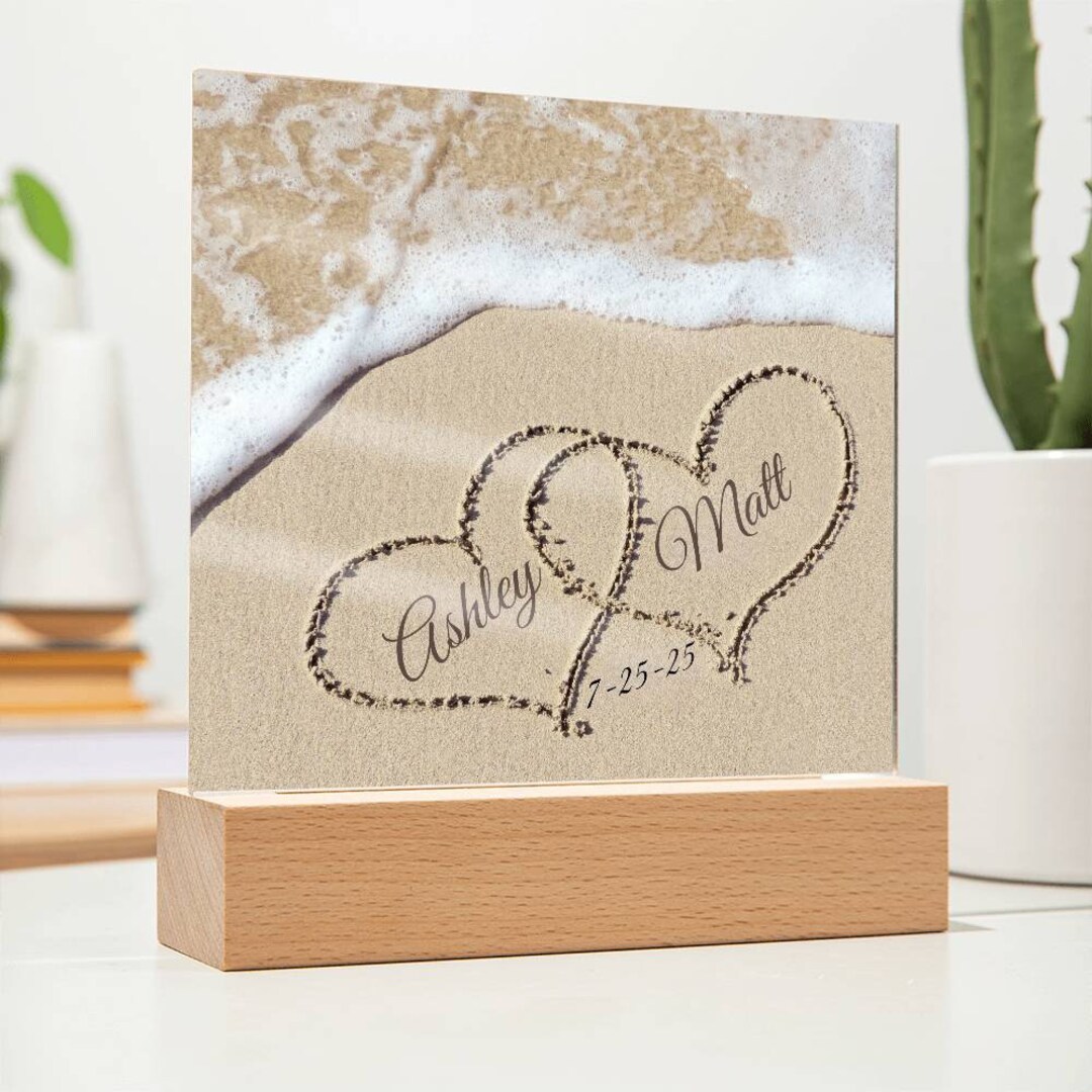 Personalized Names in Sand, Coastal Decor, Custom Beach Art, Beach ...