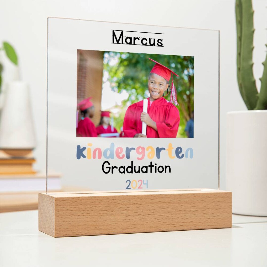 Kindergarten Graduation, Personalized Plaque Gift for K Graduation ...